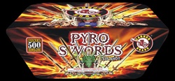 Pyro Swords | 115 Shot 500 Gram Fireworks Cake | Cannon Brand