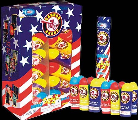 Double Break Patriotic Shells - 1.75" (Doubles) - Cannon