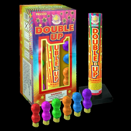 Double Up - Double Break Reloadable Fireworks Shells - Firehawk
